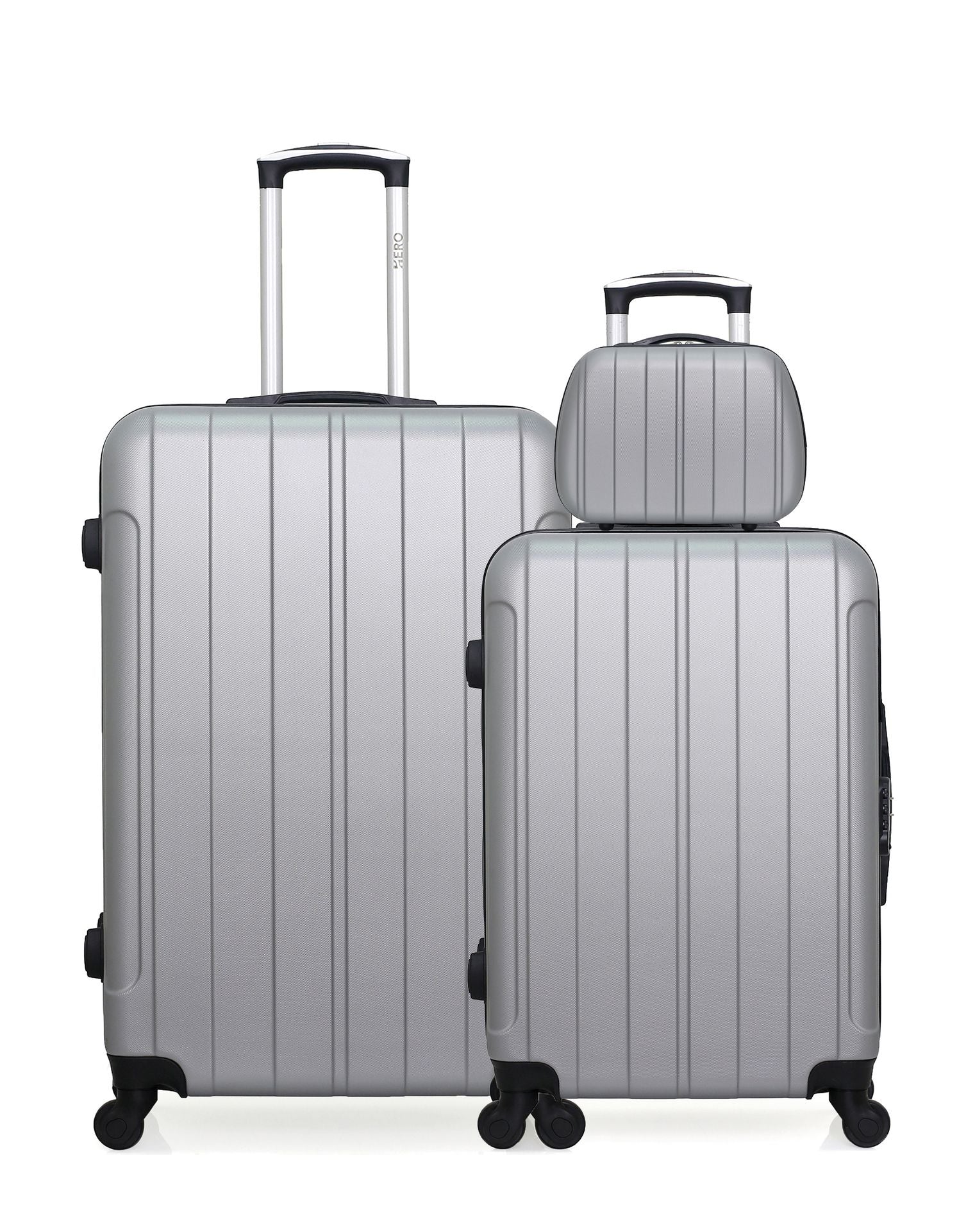 3er-Pack – Großer Koffer, mittelgroßer Koffer und Kosmetikkoffer FOGO
